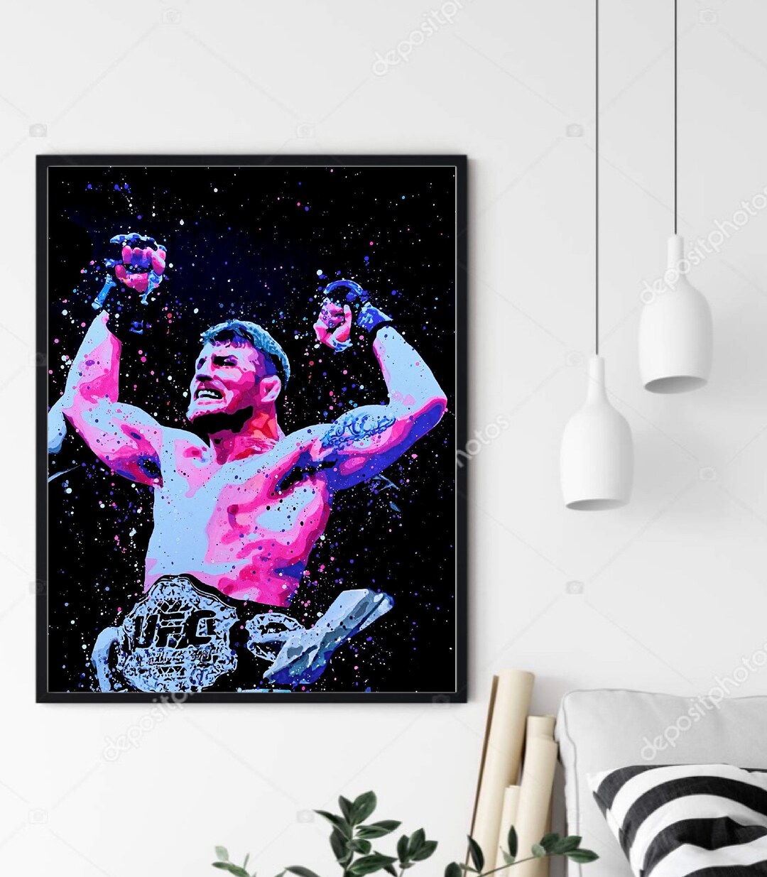 Michael Bisping Art - Hand Painted Art Prints - Poster - Gift - Etsy