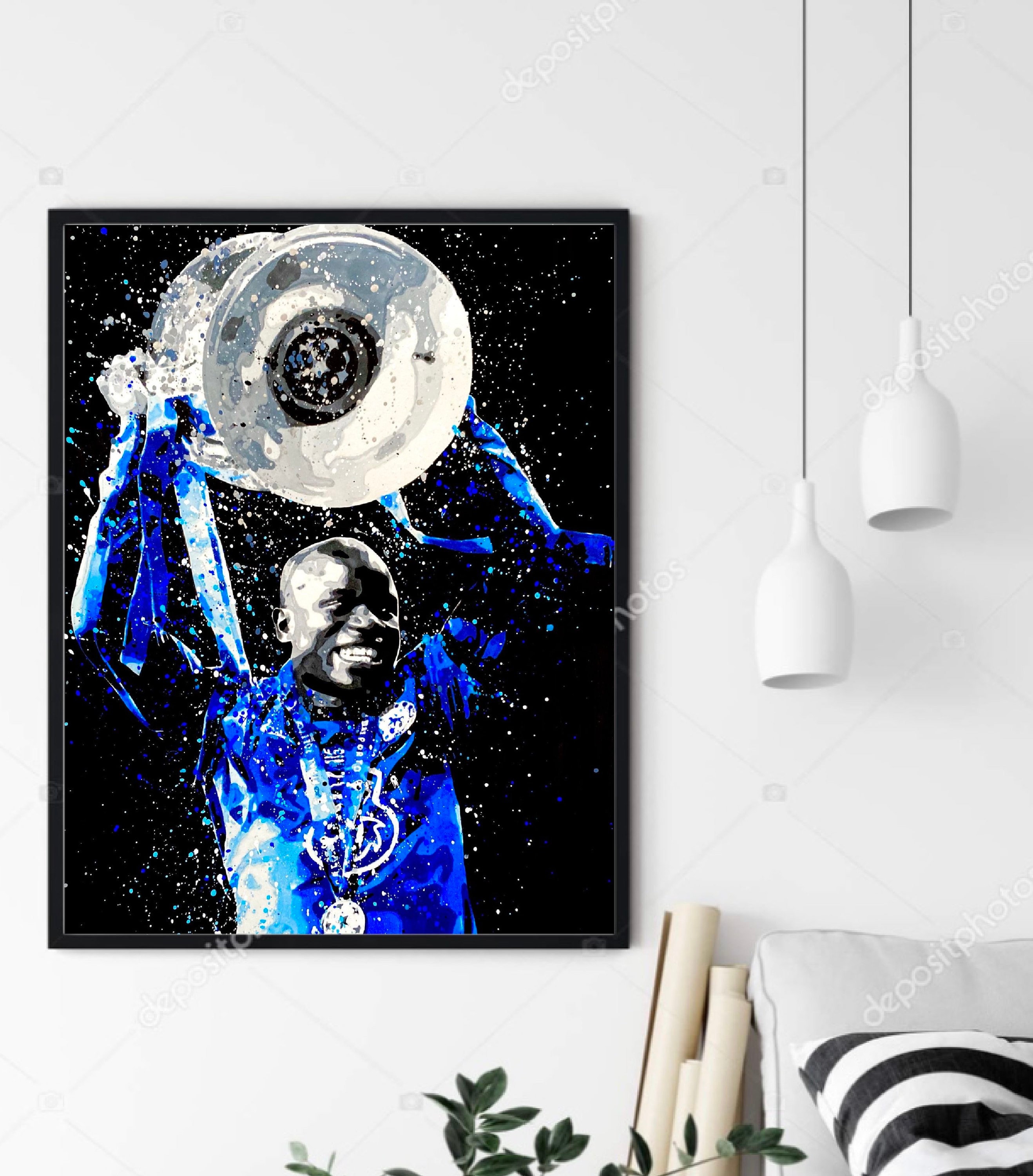 N’golo Kanté Art - Hand Painted Art Prints - Poster - Gift - Etsy
