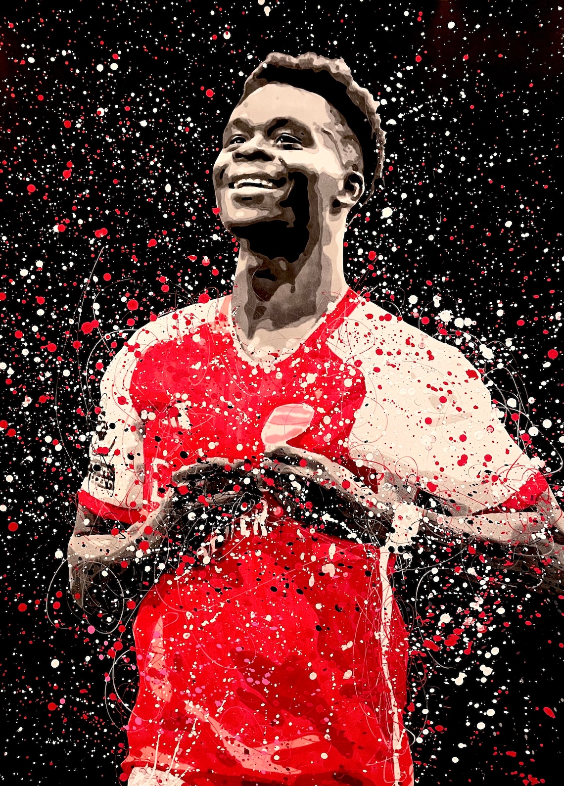 Bukayo Saka Art - Hand Painted Art Prints - Poster - Gift - Etsy