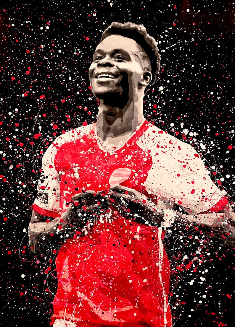 Bukayo Saka Art Hand Painted Art Poster Gift - Etsy