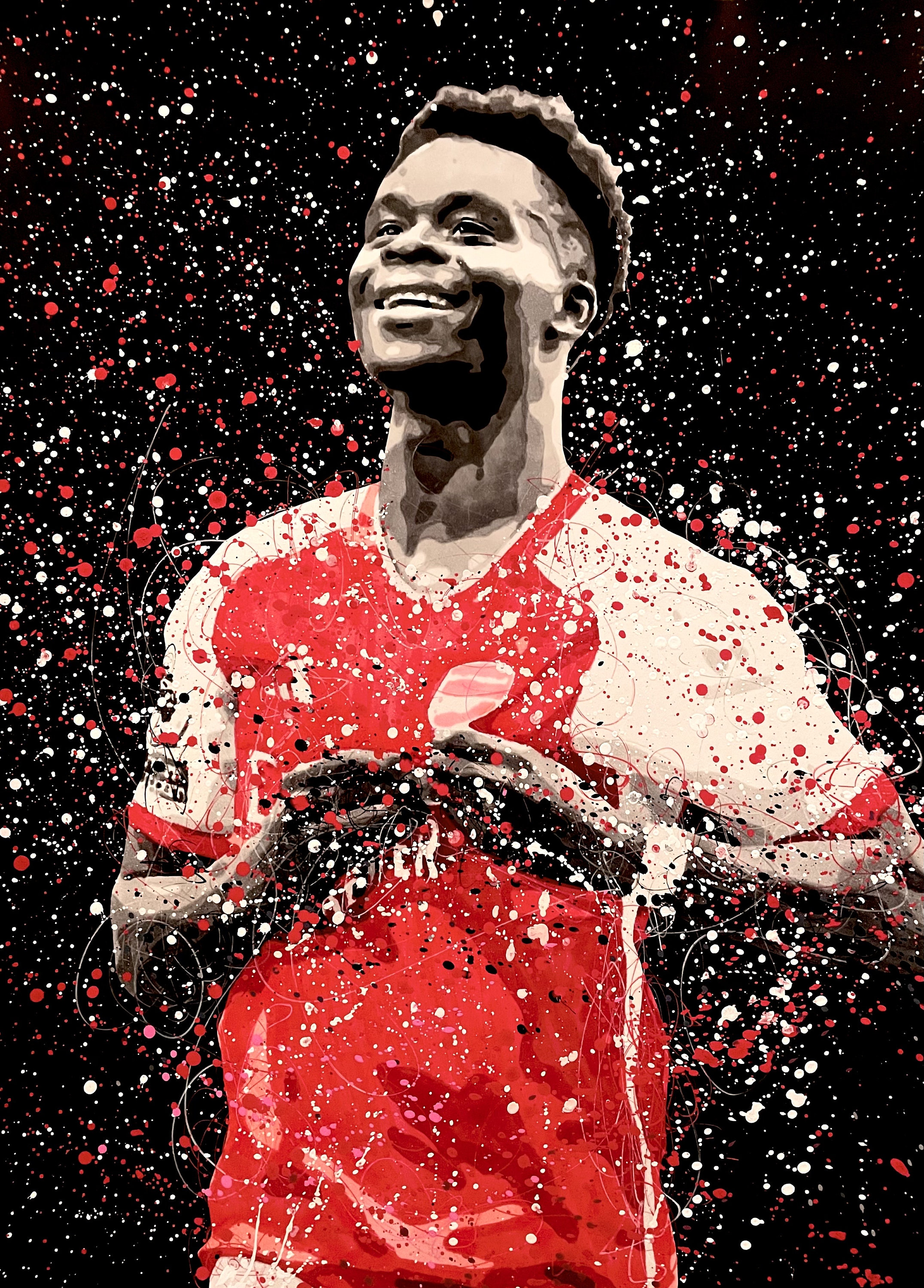 Bukayo Saka Art - Hand Painted Art Prints - Poster - Gift - Etsy