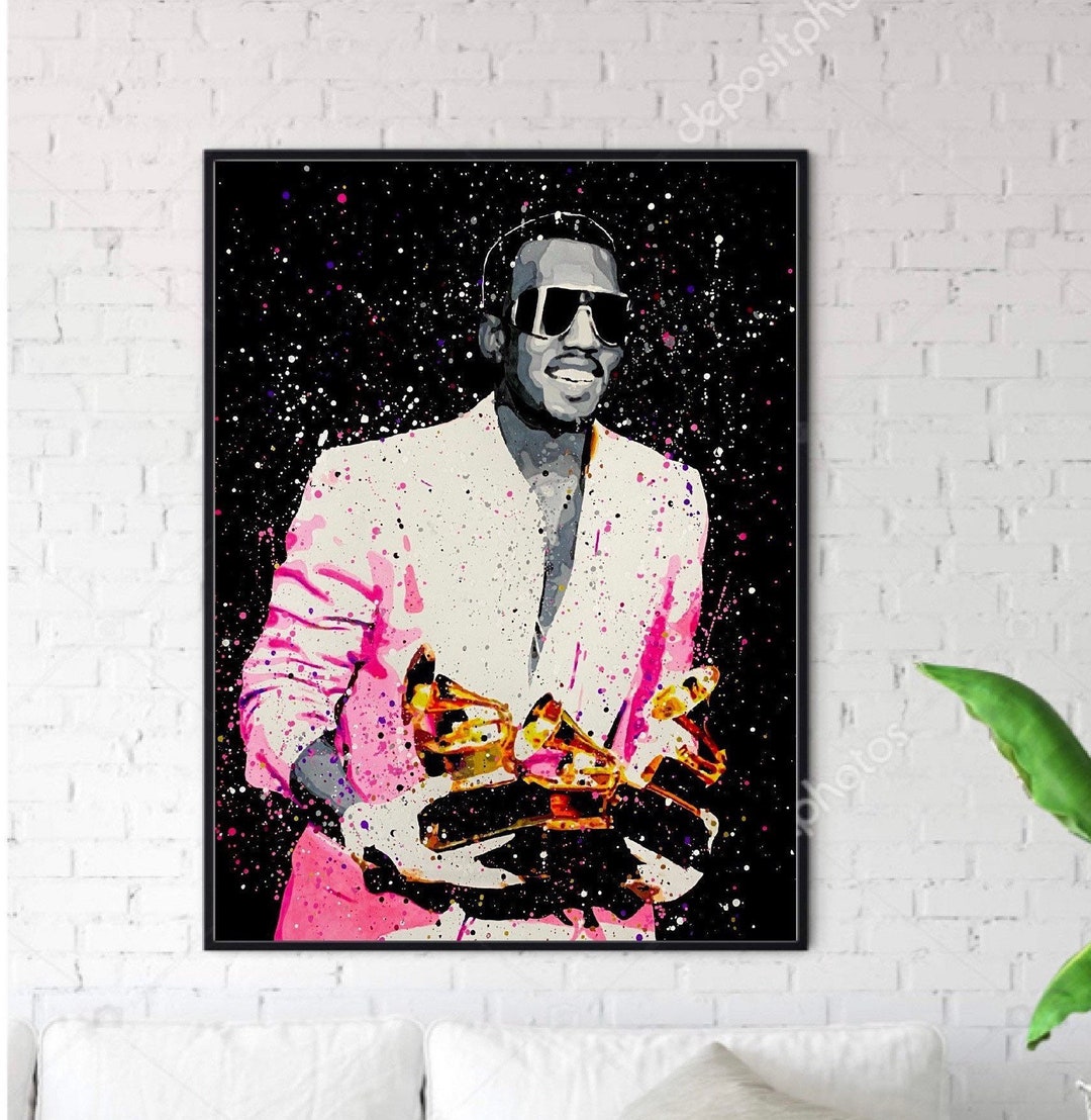 Kanye West Art Hand Painted Art Poster Gift - Etsy