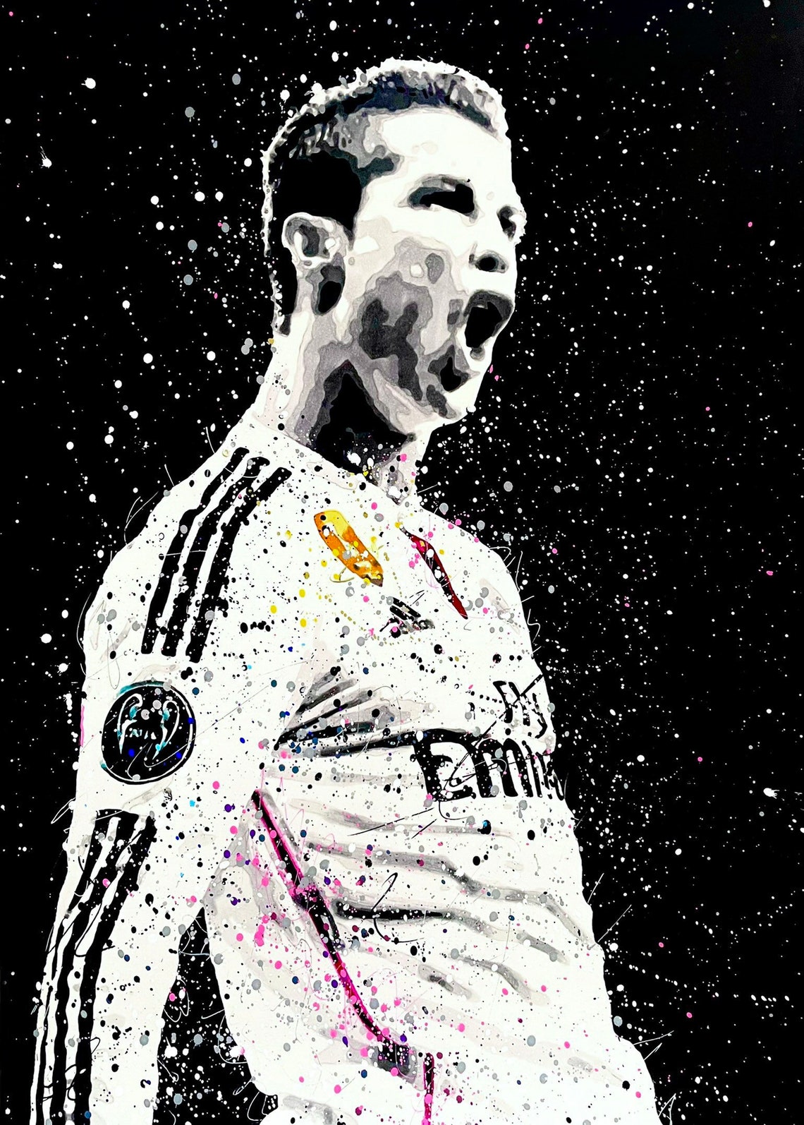 Cristiano Ronaldo Art - Hand Painted Art Prints - Poster - Gift - Etsy