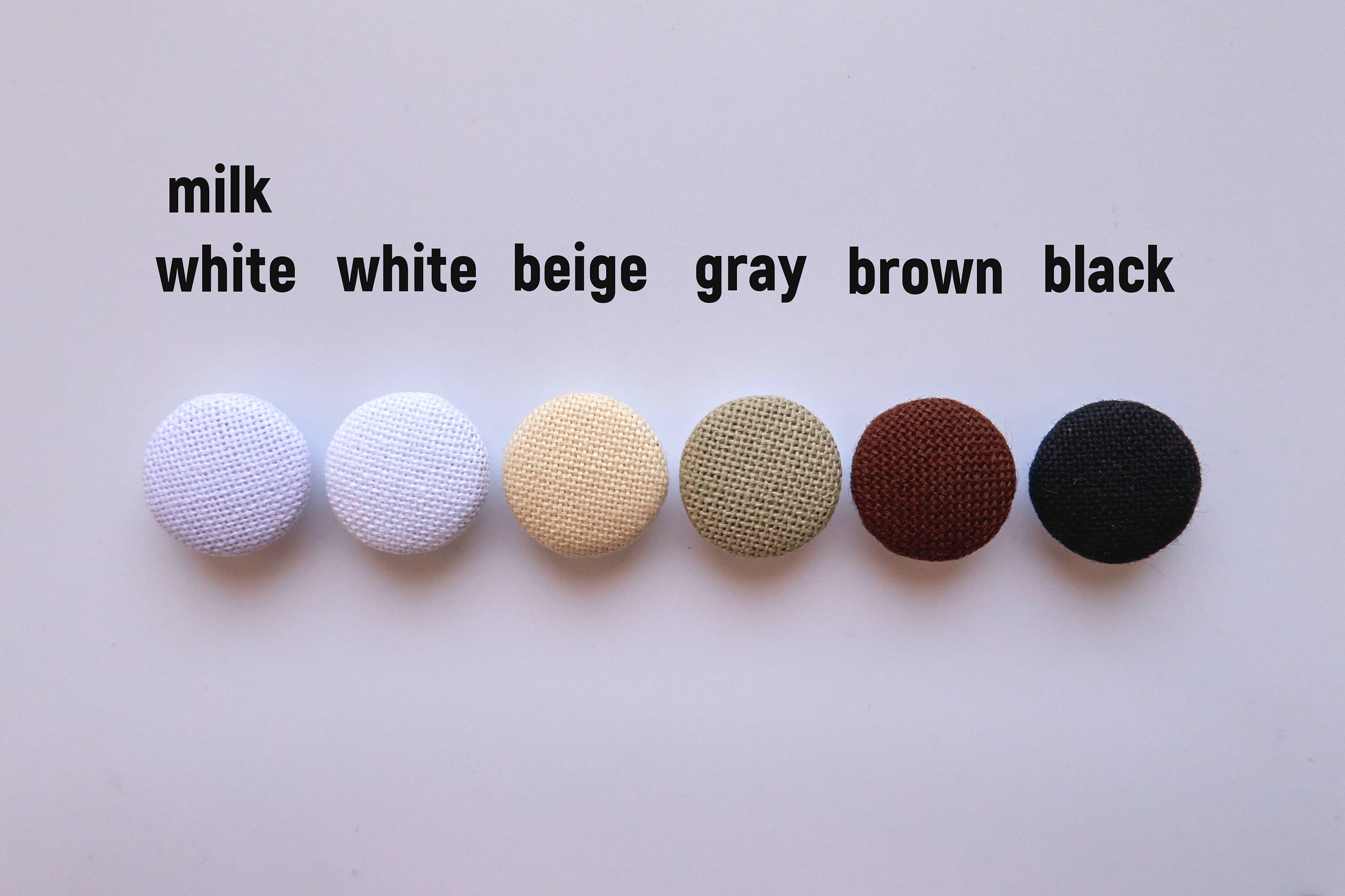 Colorful Cotton Covered Buttons | Handmade Set of 6 (10mm - 25mm) - Etsy