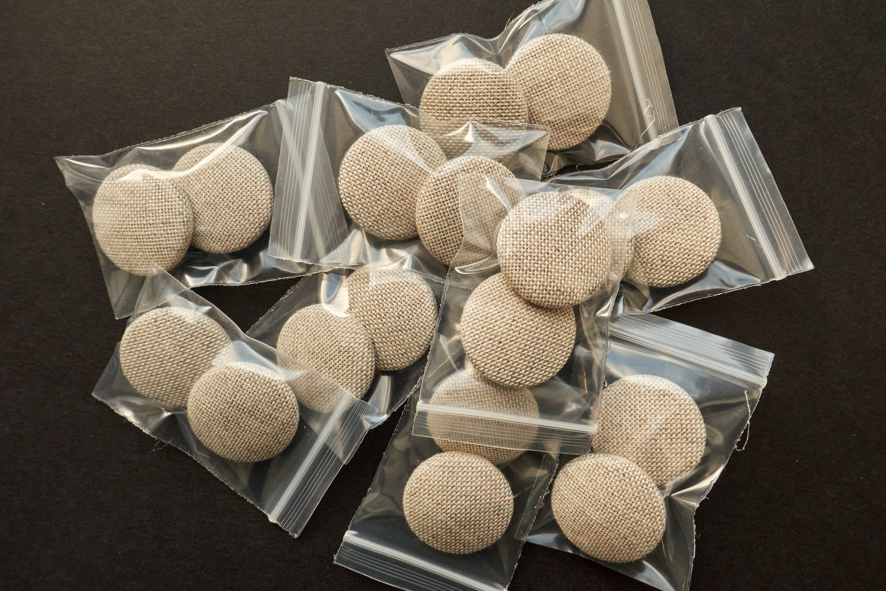Linen Fabric Buttons Handmade Covered Buttons Gray Buttons - Etsy