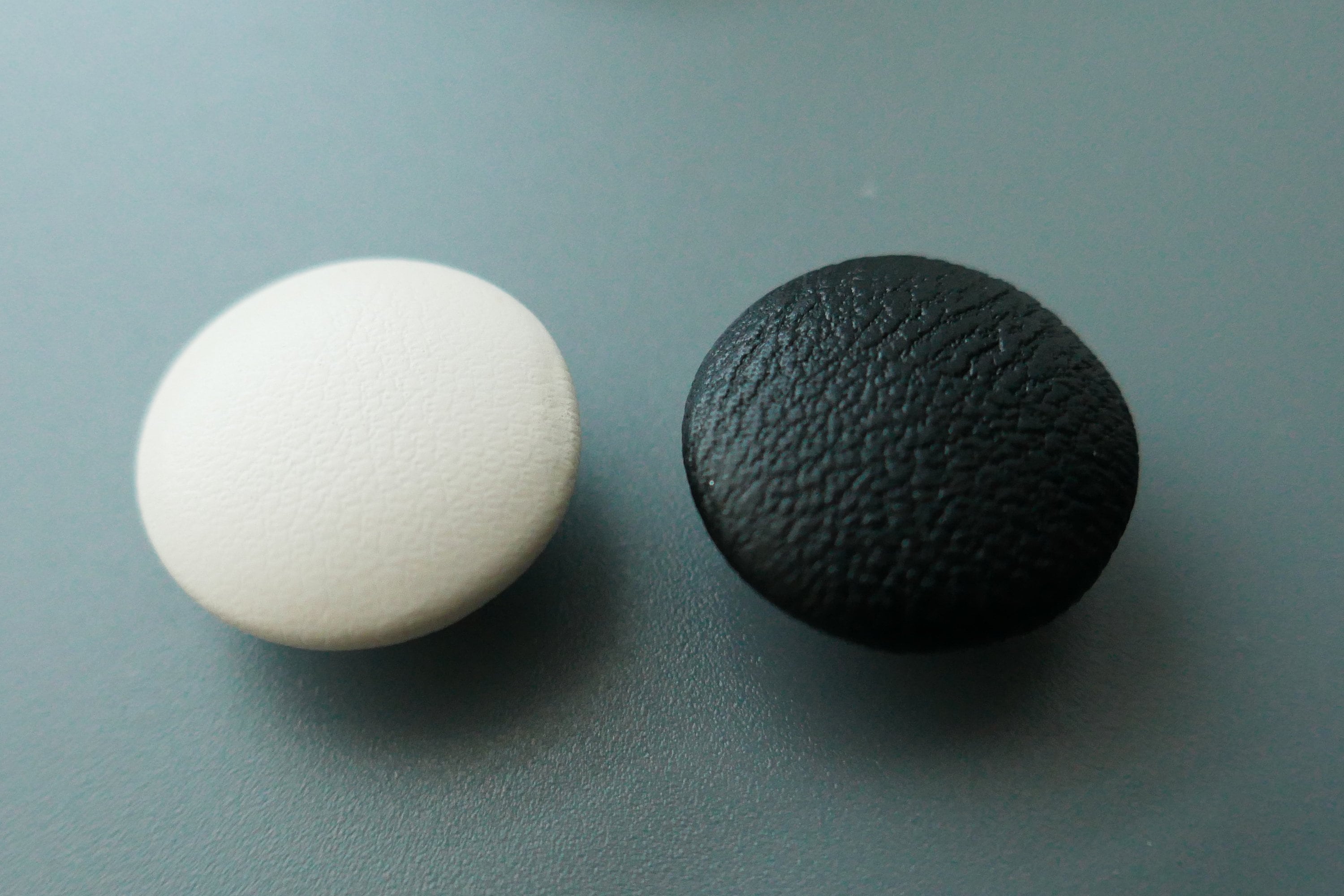 Black Eco-leather Covered Button | Handmade Buttons | SET of 6 Buttons ...
