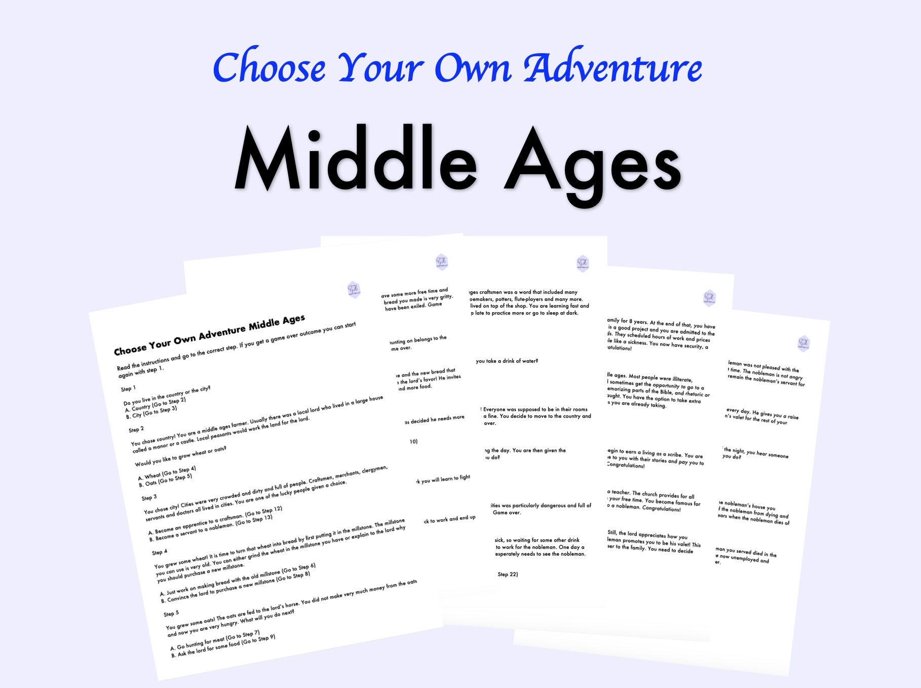 Middle Ages Choose Your Own Adventure PDF - Etsy