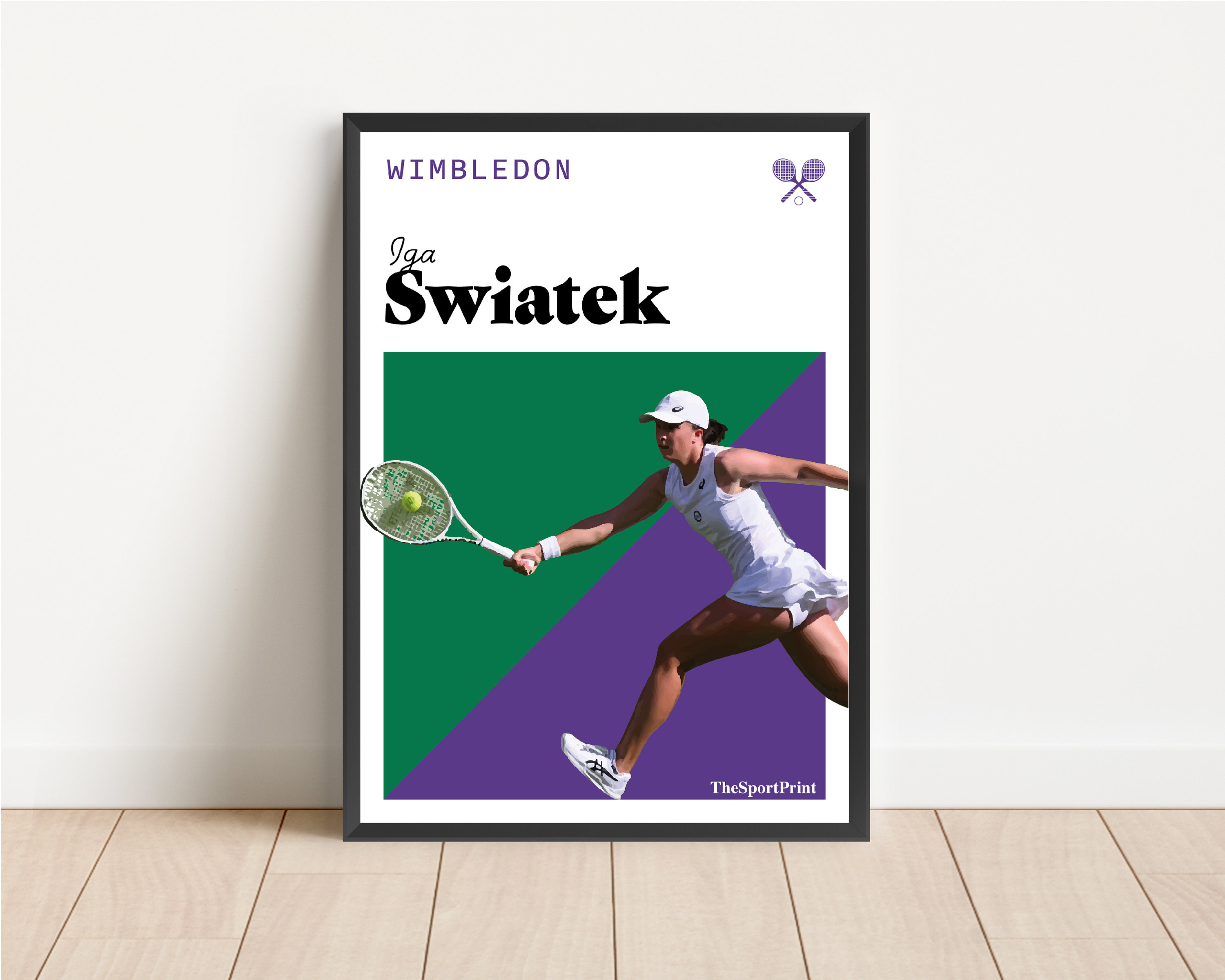 Iga Swiatek | Wimbledon Tennis Poster | Sport Art - Etsy UK