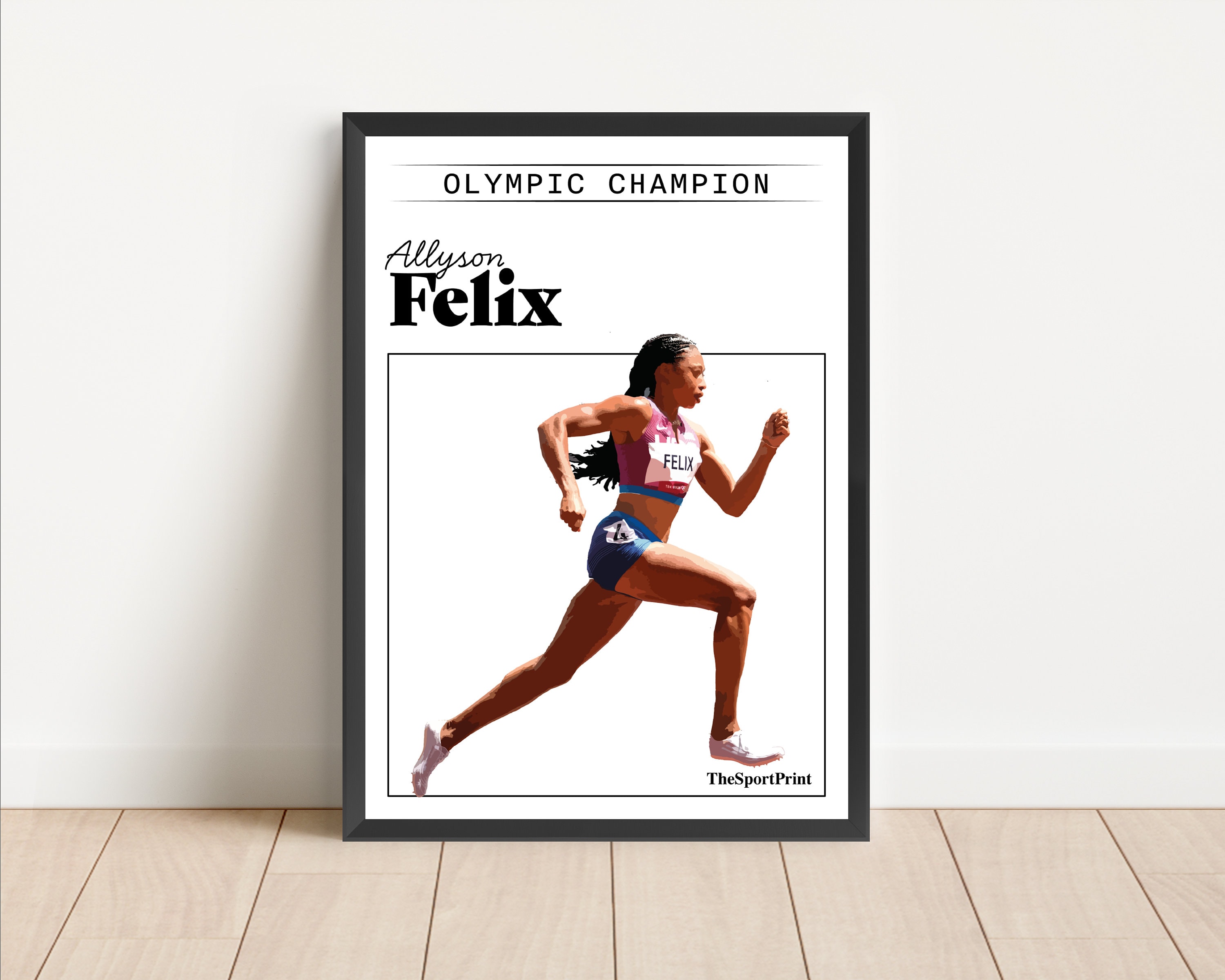 Allyson Felix | Olympic Champion Poster Print | Running Sprinting ...