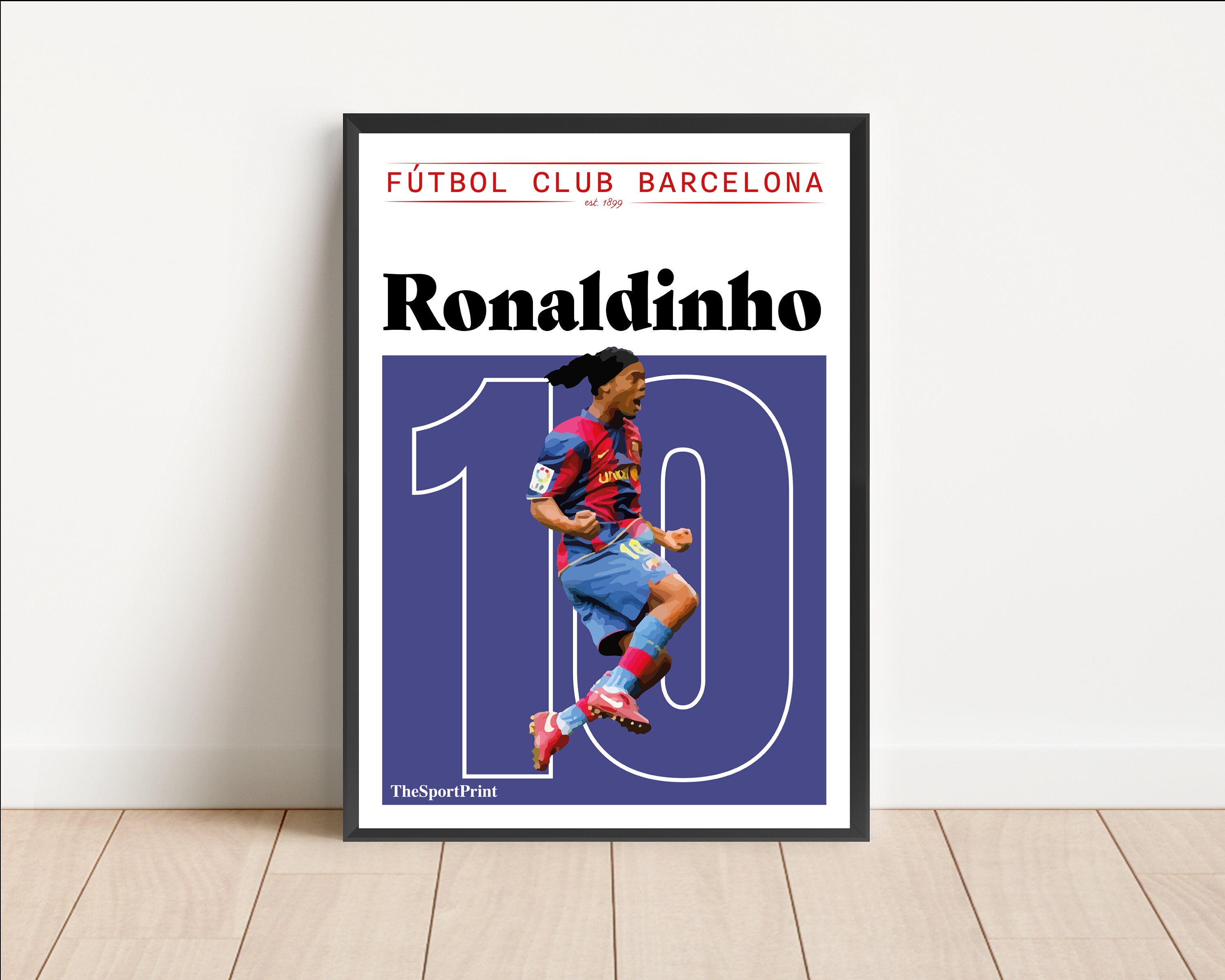 Ronaldinho | Barcelona Legend Football Soccer Poster | Sport Art ...