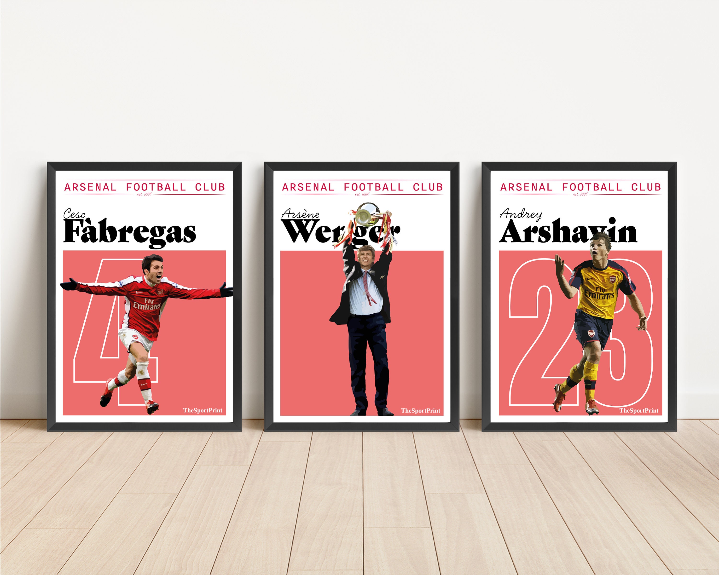 Football Arsenal Legends Players Poster Print Sport Art Fathers Day ...