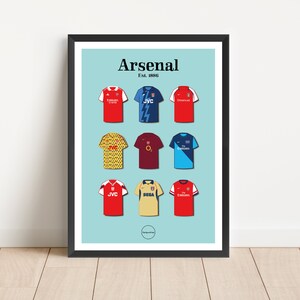 Arsenal Iconic Kits Arsenal Kit Football Poster Sport Art - Etsy
