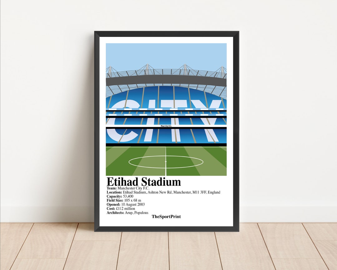 Manchester City Etihad Stadium | Man City Infographic Football Soccer ...