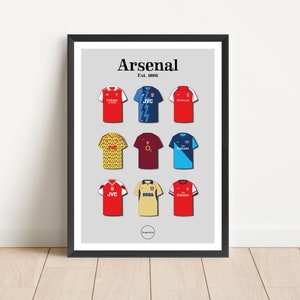 Arsenal Iconic Kits Arsenal Kit Football Poster Sport Art - Etsy