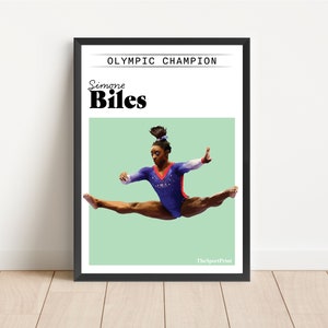 Simone Biles | Olympic Champion Poster Print | Gymnastics Sport Art - Etsy