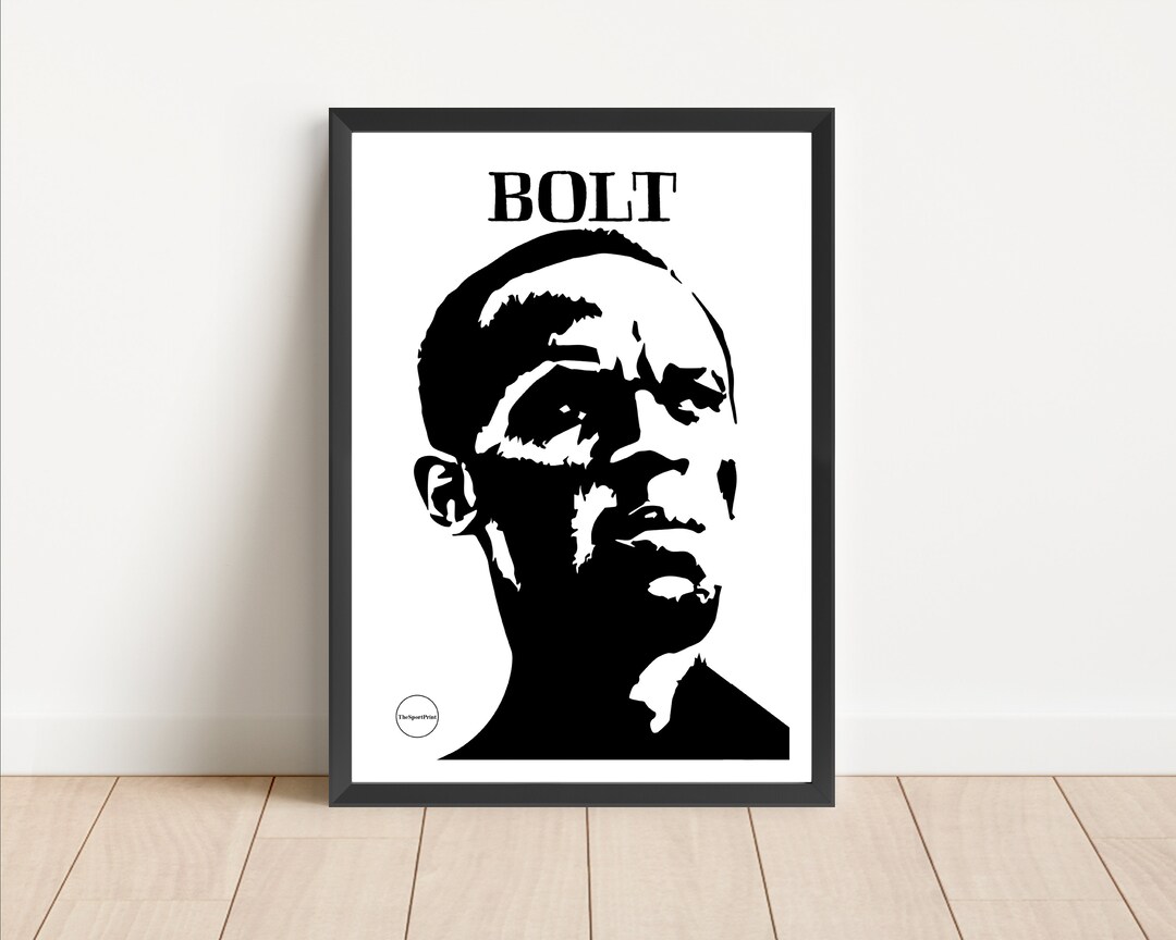 Usain Bolt | Silhouette Poster | Running Athletics Sport Art - Etsy