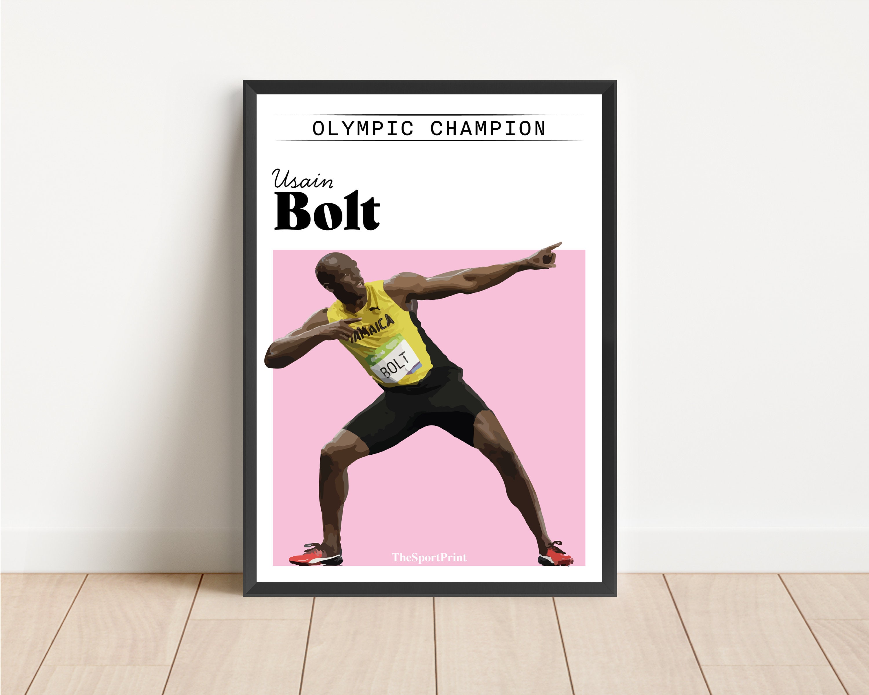 Usain Bolt Olympic Champion Poster Print Running Sprinting - Etsy