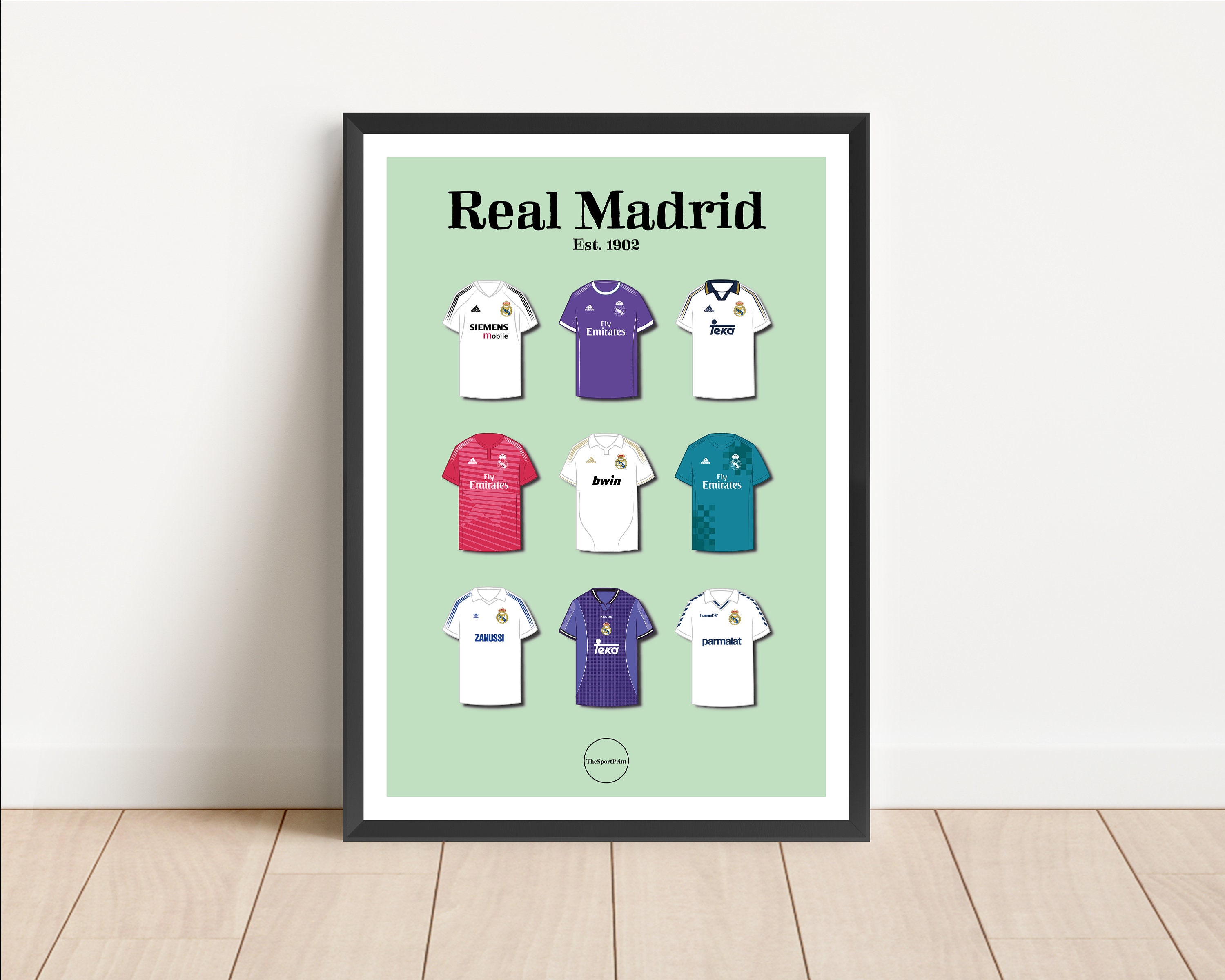 Real Madrid Iconic Kits | Real Madrid Kit Football Poster | Sport Art ...