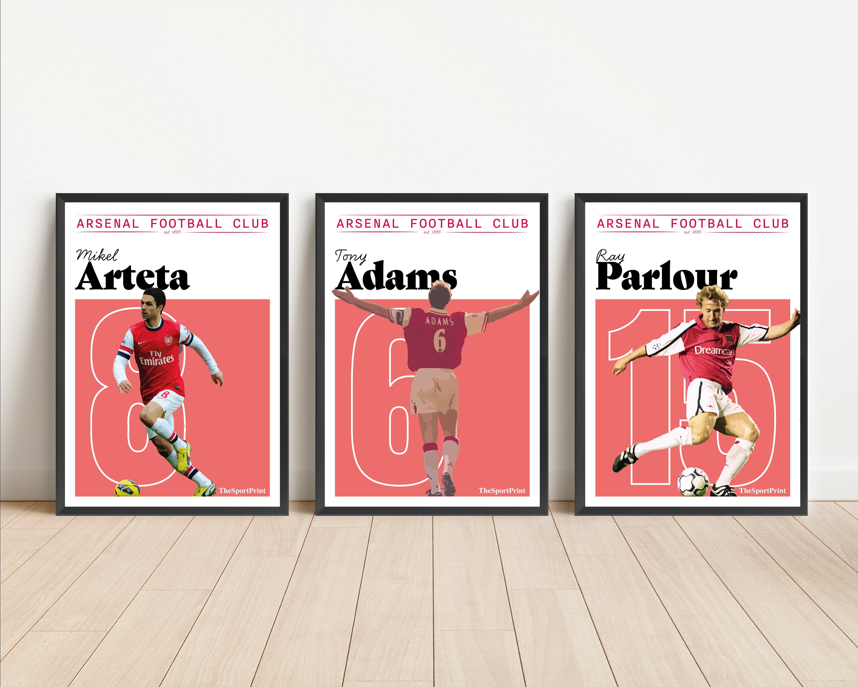 Football Arsenal Legends Players Poster Print Sport Art Fathers Day ...
