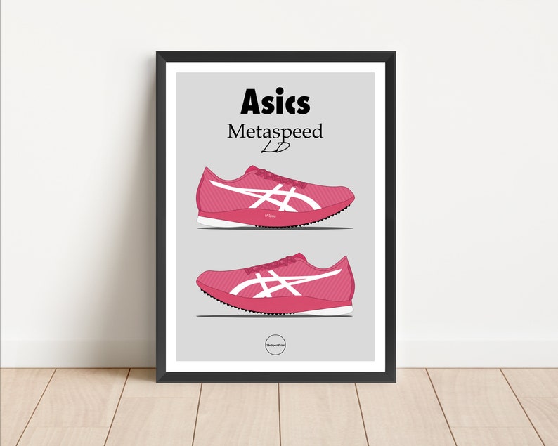 Asics Metaspeed LD Pink Spikes Poster Print Running - Etsy