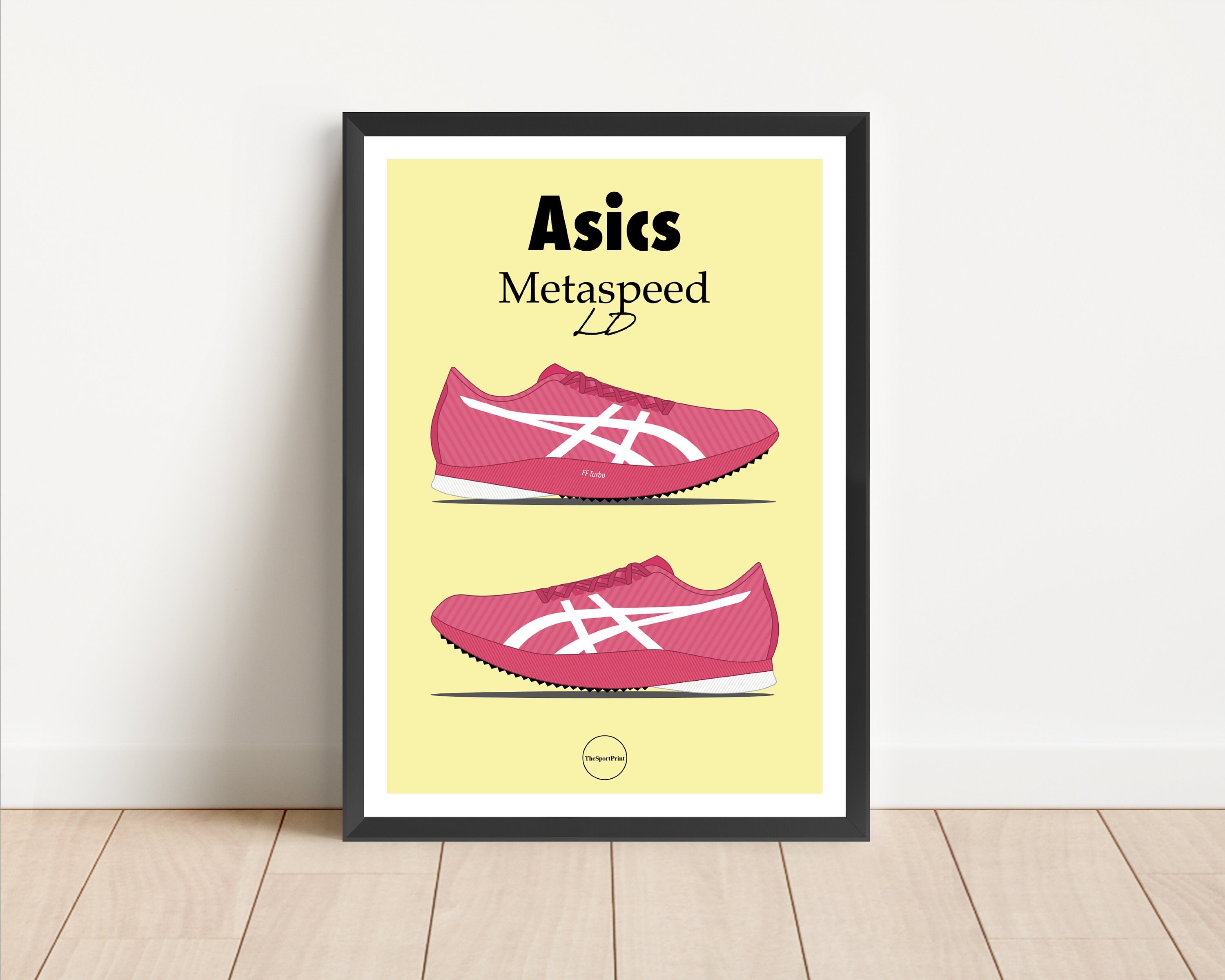 Asics Metaspeed LD Pink Spikes Poster Print Running - Etsy