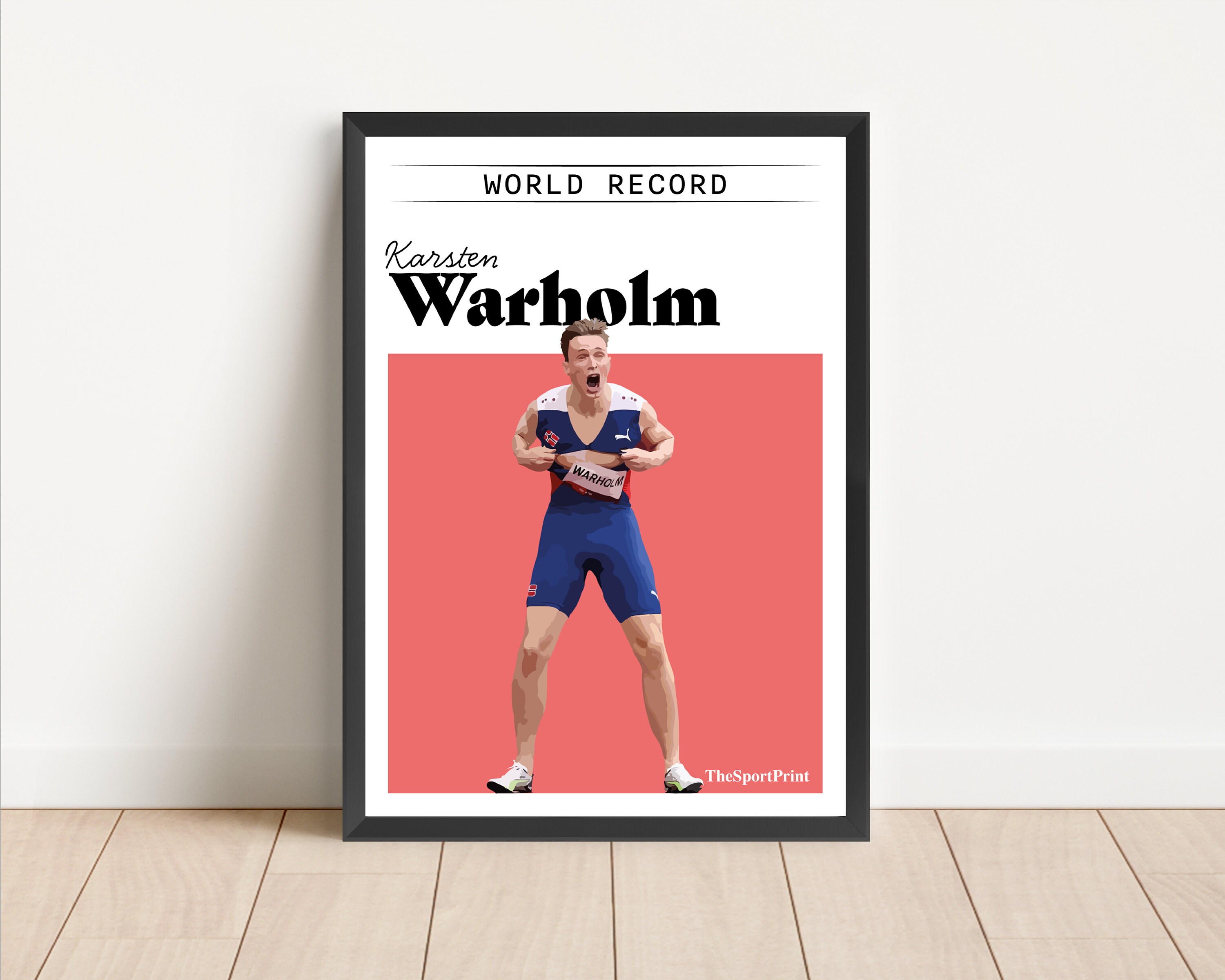 Karsten Warholm | World Record Poster Print | Running Hurdles Athletics ...