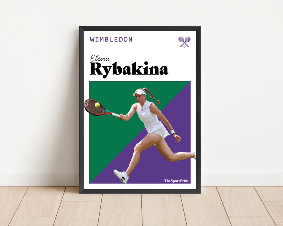 Elena Rybakina | Wimbledon Tennis Poster | Sport Art - Etsy