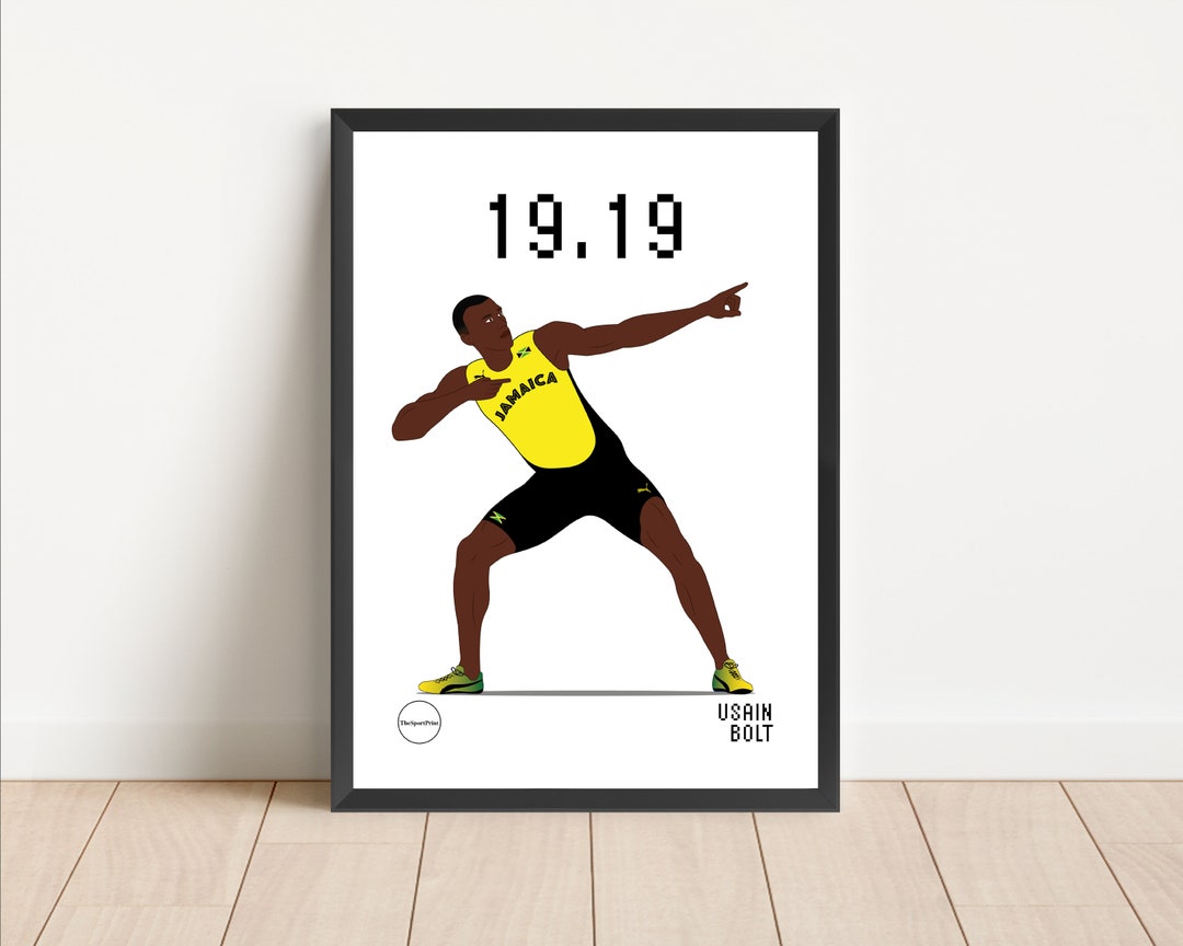 Usain Bolt | 200m WR Poster | Running Athletics Sport Art - Etsy