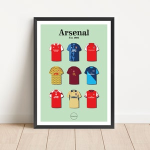 Arsenal Iconic Kits Arsenal Kit Football Poster Sport Art - Etsy