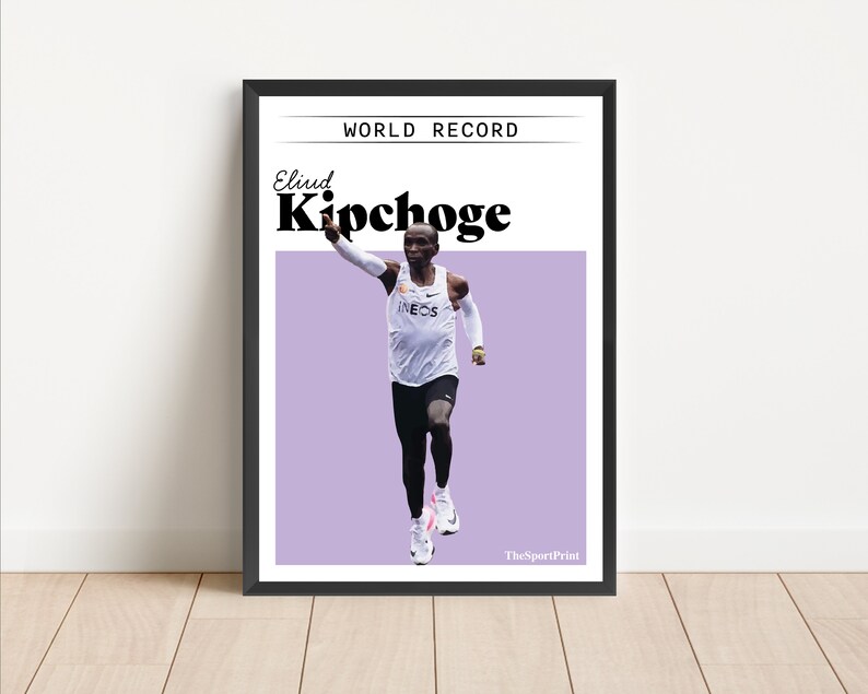 Eliud Kipchoge | World Record Poster Print | Running Athletics Sport ...