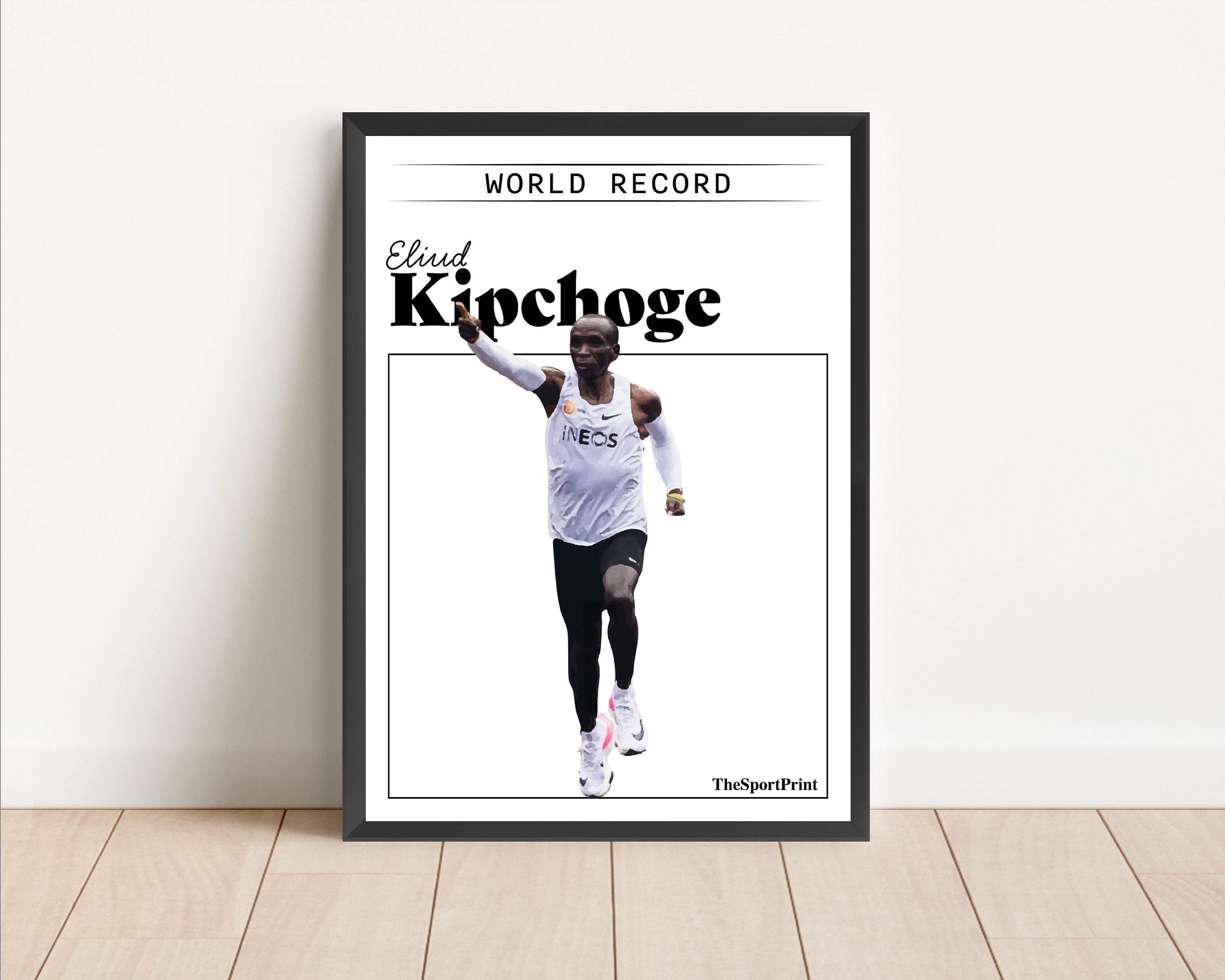 Eliud Kipchoge World Record Poster Print Running Athletics Sport Art - Etsy