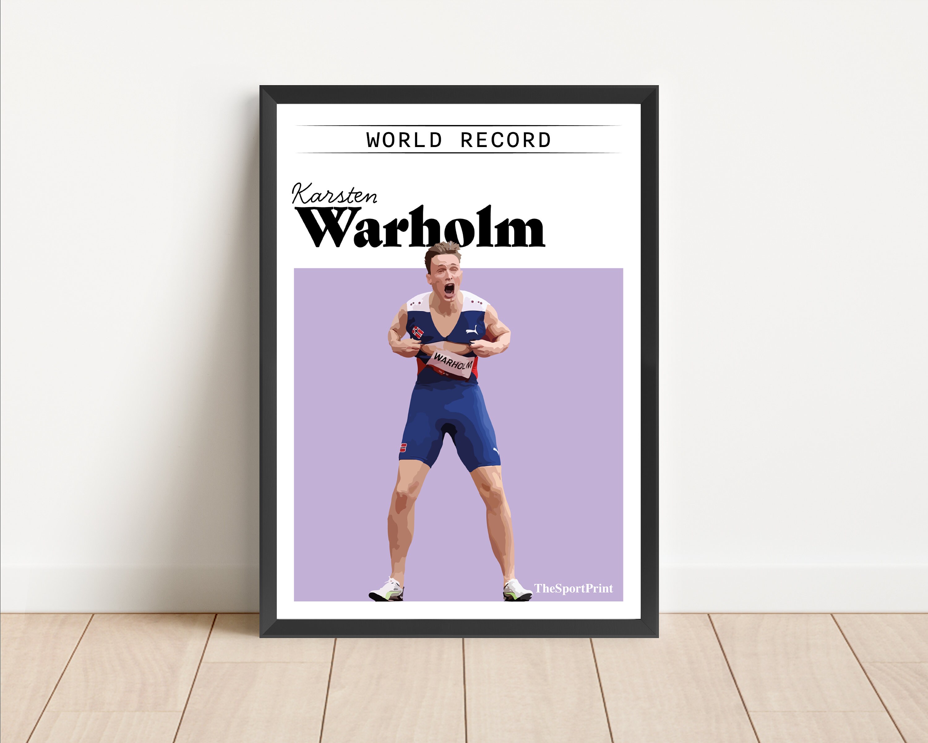 Karsten Warholm | World Record Poster Print | Running Hurdles Athletics ...
