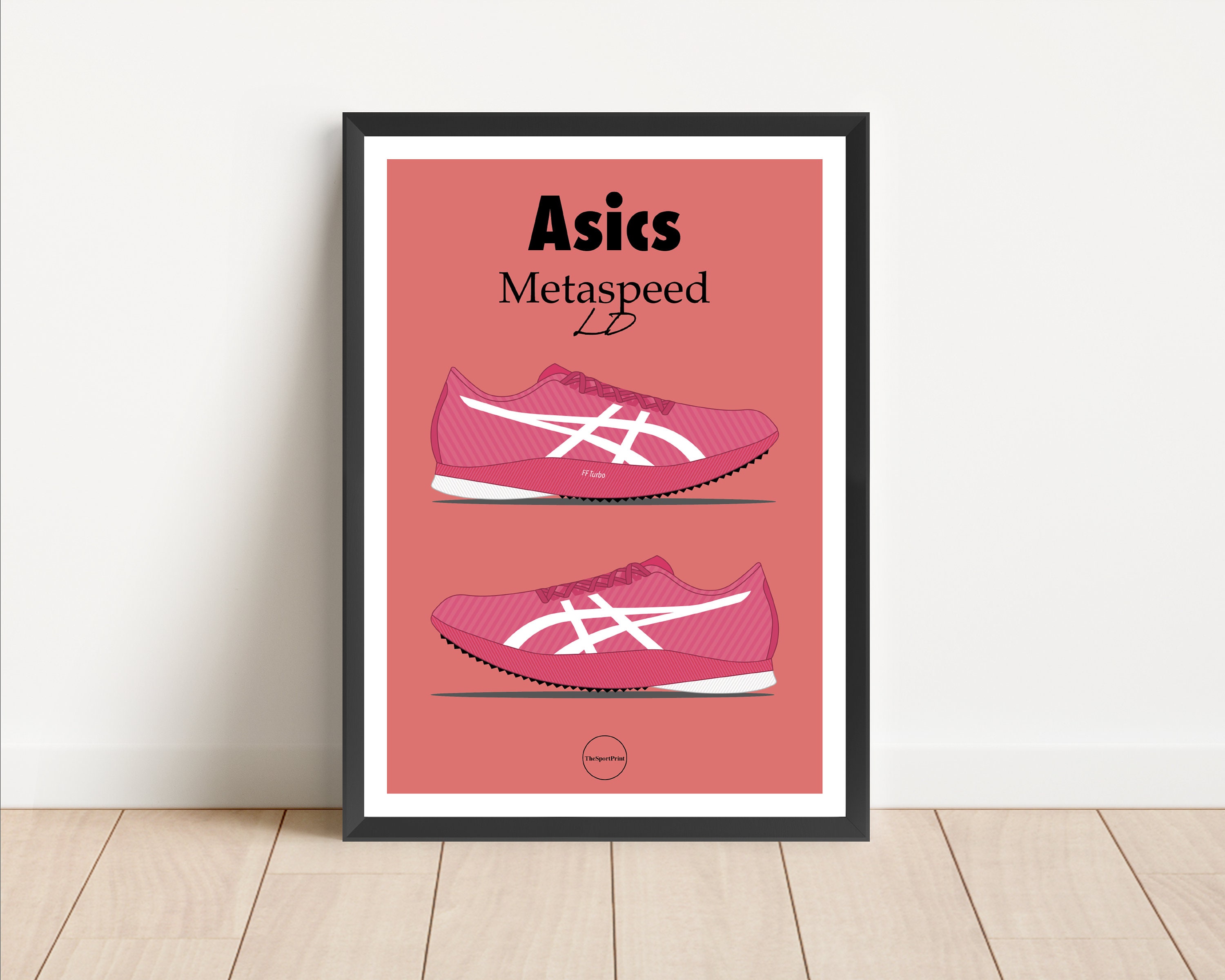 Asics Metaspeed LD Pink Spikes Poster Print Running - Etsy