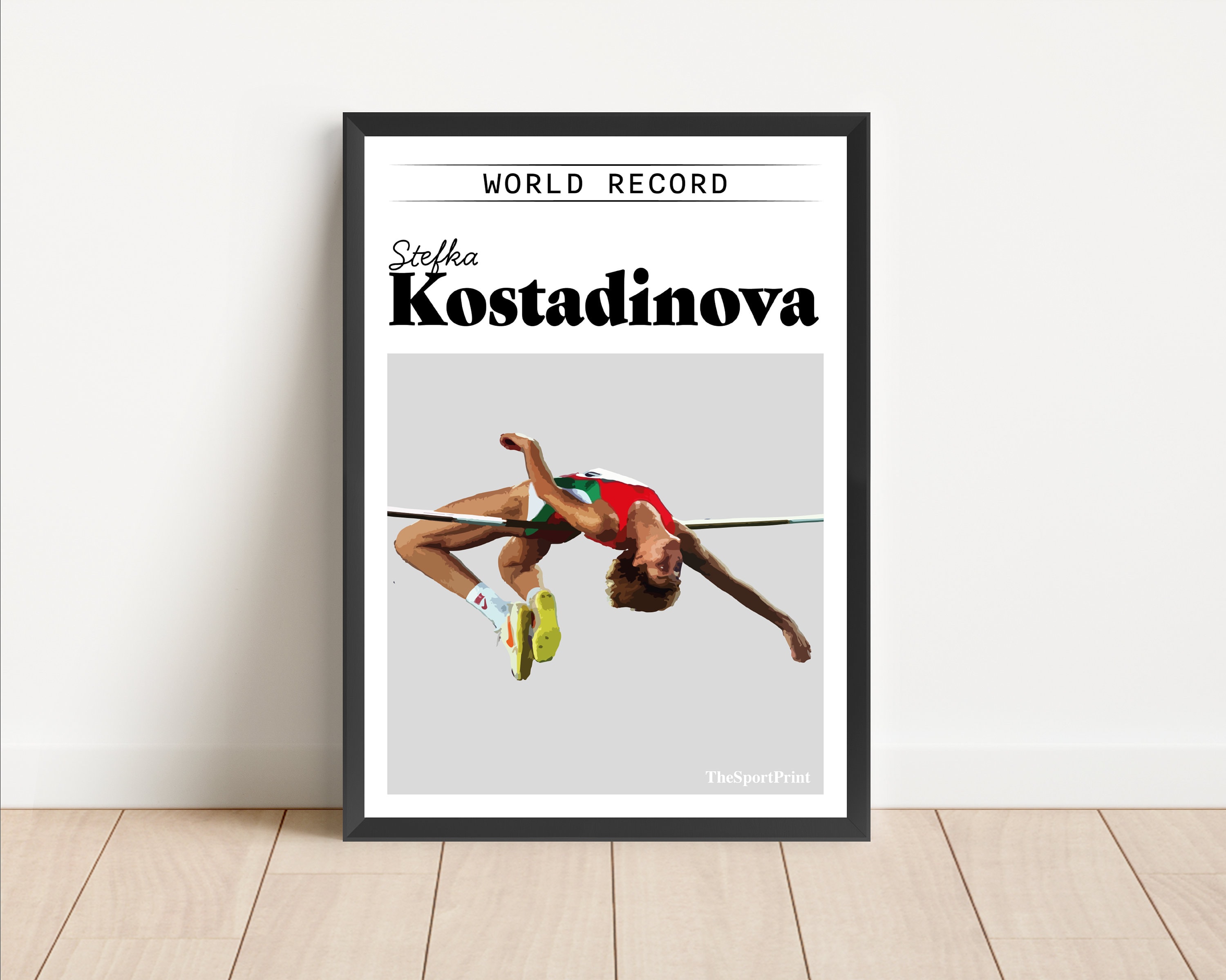 Stefka Kostadinova | World Record Poster Print | Running High Jump ...