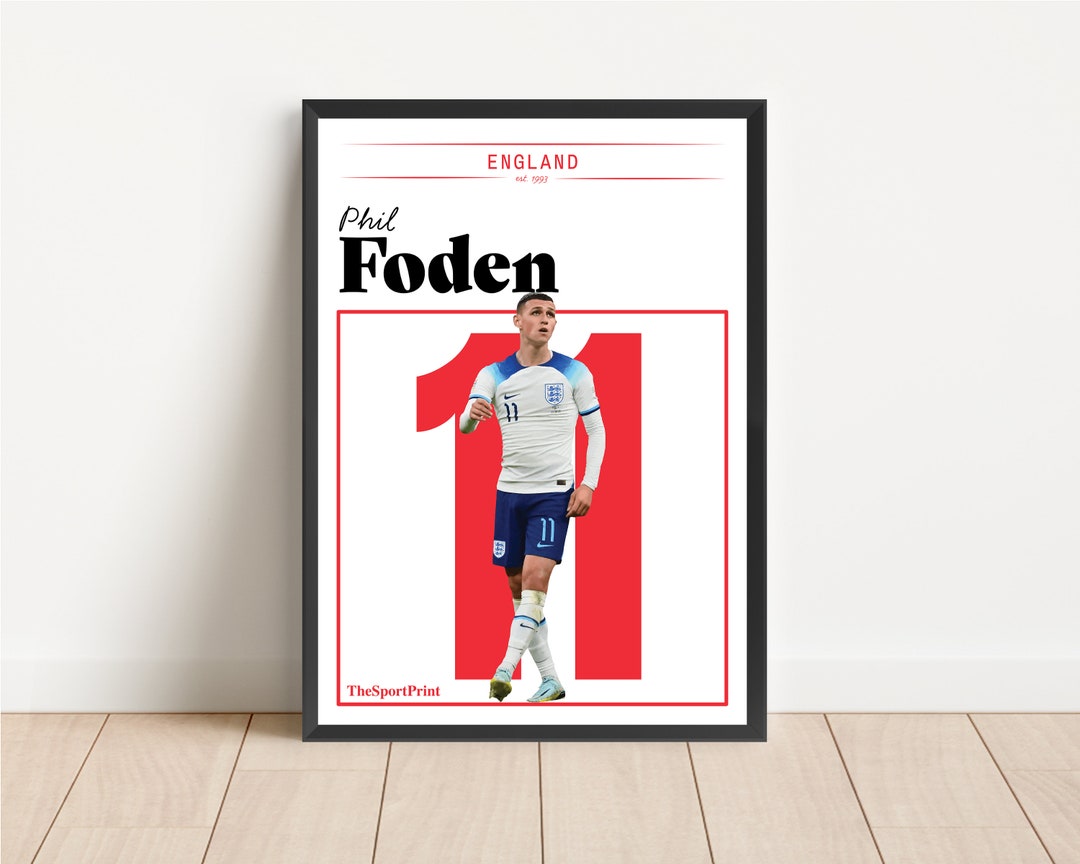 Phil Foden | England Men's Lions Legend Football Soccer Poster | Sport ...