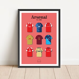 Arsenal Iconic Kits Arsenal Kit Football Poster Sport Art - Etsy