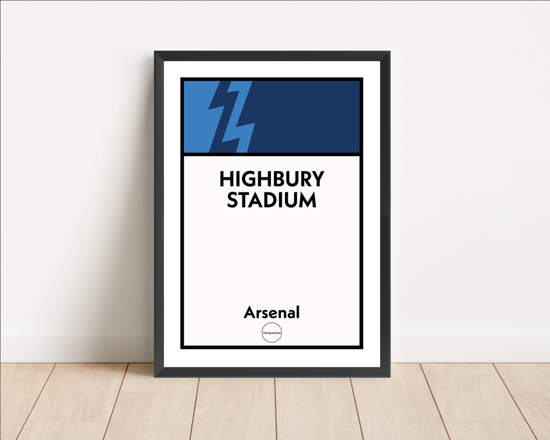 Arsenal Highbury Stadium Monopoly Style Card 3rd Kit | Arsenal Football ...