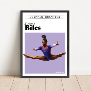Simone Biles | Olympic Champion Poster Print | Gymnastics Sport Art - Etsy