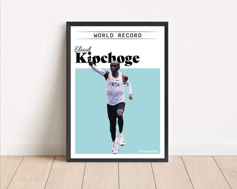 Eliud Kipchoge | World Record Poster Print | Running Athletics Sport ...