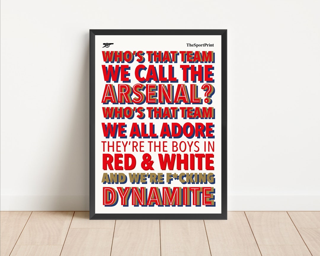 Arsenal Chant who's That Team We Call the - Etsy
