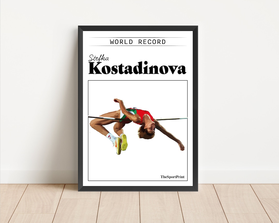 Stefka Kostadinova | World Record Poster Print | Running High Jump Athletics Sport Art - Etsy