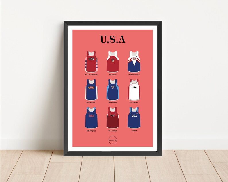 USA Olympic Kit History Poster Running Athletics Sport Art - Etsy