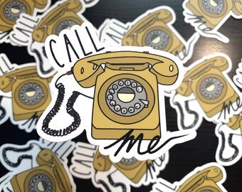 Rotary Phone Sticker | Etsy
