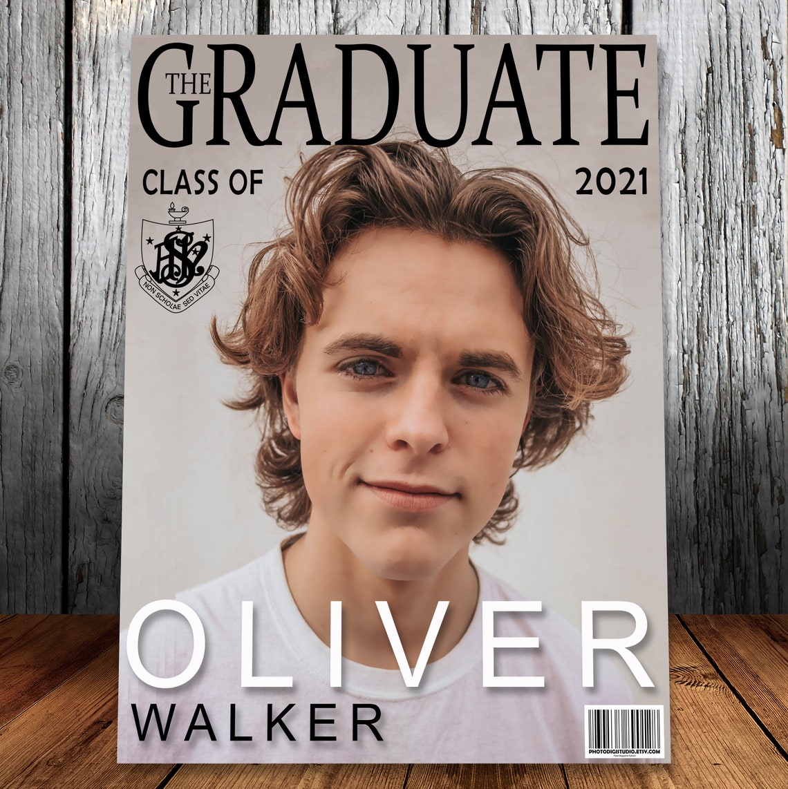 CUSTOM Graduation Magazine Cover The Graduate With Your Etsy
