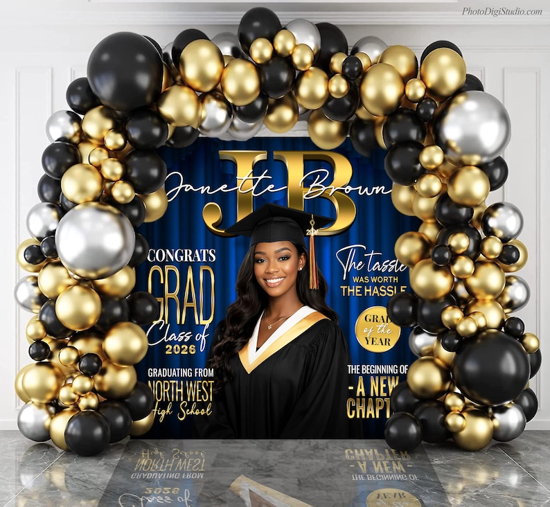 Custom Graduation Backdrop Class of 2026 Graduation Party Decor, Custom ...
