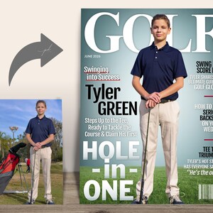 Custom Golf Magazine Cover, Unique Golf Gifts for Men, Dad Golfer Gifts ...
