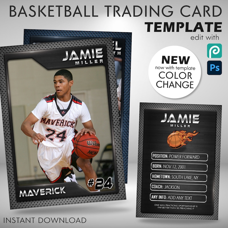 Basketball Card - Etsy