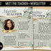 Meet the Teacher Eucalyptus and Gold Template Printable With - Etsy