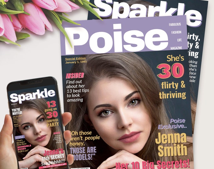 13 Going on 30 Custom Poise Magazine Cover - Etsy