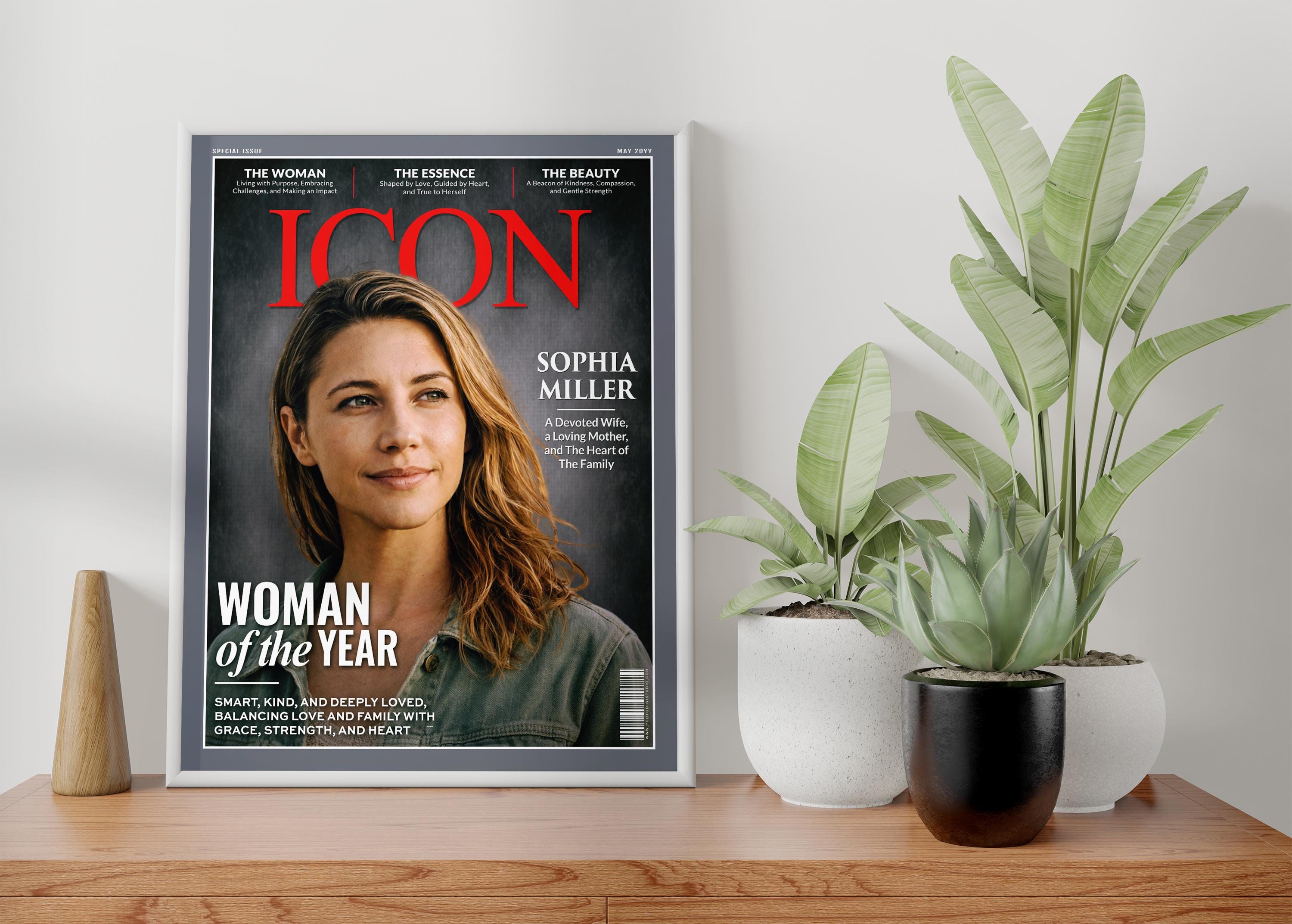 Custom Magazine Cover 50th 60th Birthday Gift for Women, Personalized ...